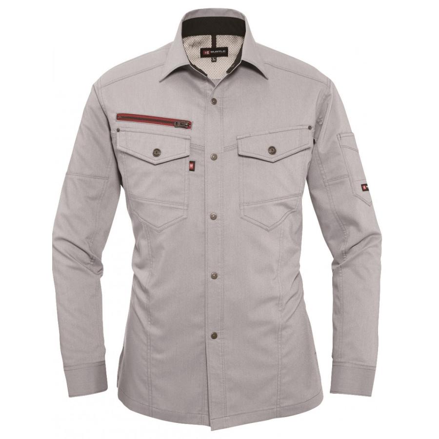 BURTLE（バートル） 7045 SS〜5L ストレッチ 長袖シャツ(ユニセックス) 春夏 かんたん刺繍申し込み 作業服 作業着 : はたらくヒト支え隊 - 通販 - Yahoo!ショッピング