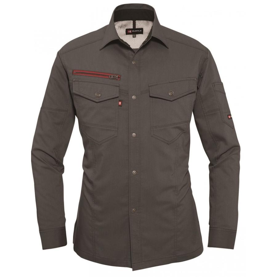 BURTLE（バートル） 7045 SS〜5L ストレッチ 長袖シャツ(ユニセックス) 春夏 かんたん刺繍申し込み 作業服 作業着 : はたらくヒト支え隊 - 通販 - Yahoo!ショッピング