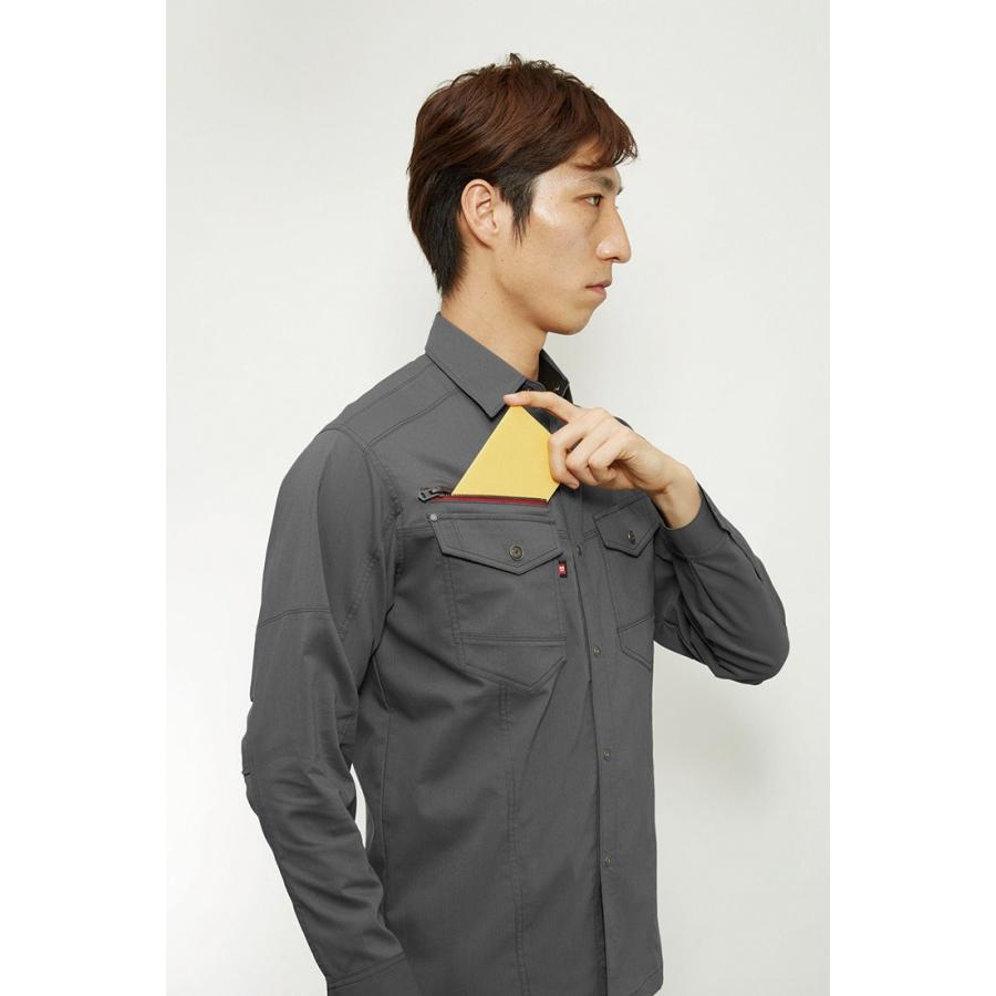 BURTLE（バートル） 7045 SS〜5L ストレッチ 長袖シャツ(ユニセックス) 春夏 かんたん刺繍申し込み 作業服 作業着 : はたらくヒト支え隊 - 通販 - Yahoo!ショッピング