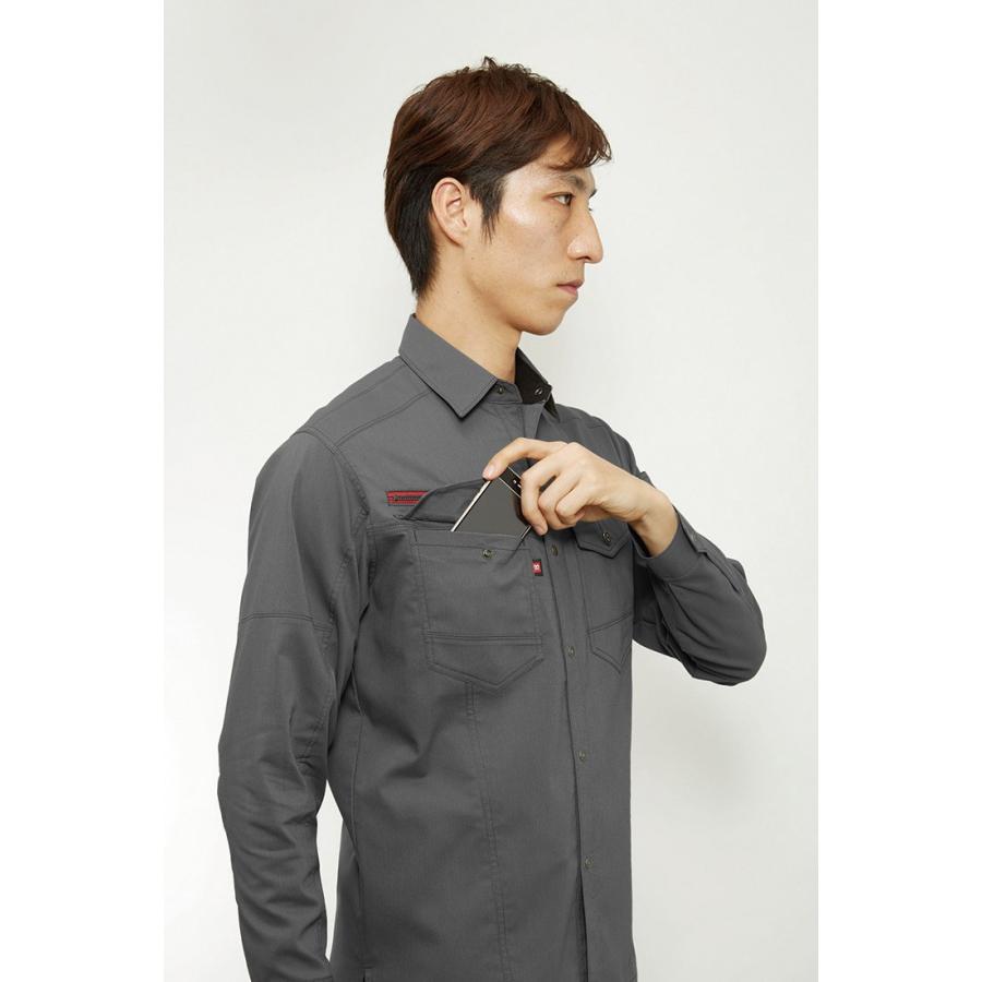 BURTLE（バートル） 7045 SS〜5L ストレッチ 長袖シャツ(ユニセックス) 春夏 かんたん刺繍申し込み 作業服 作業着 : はたらくヒト支え隊 - 通販 - Yahoo!ショッピング