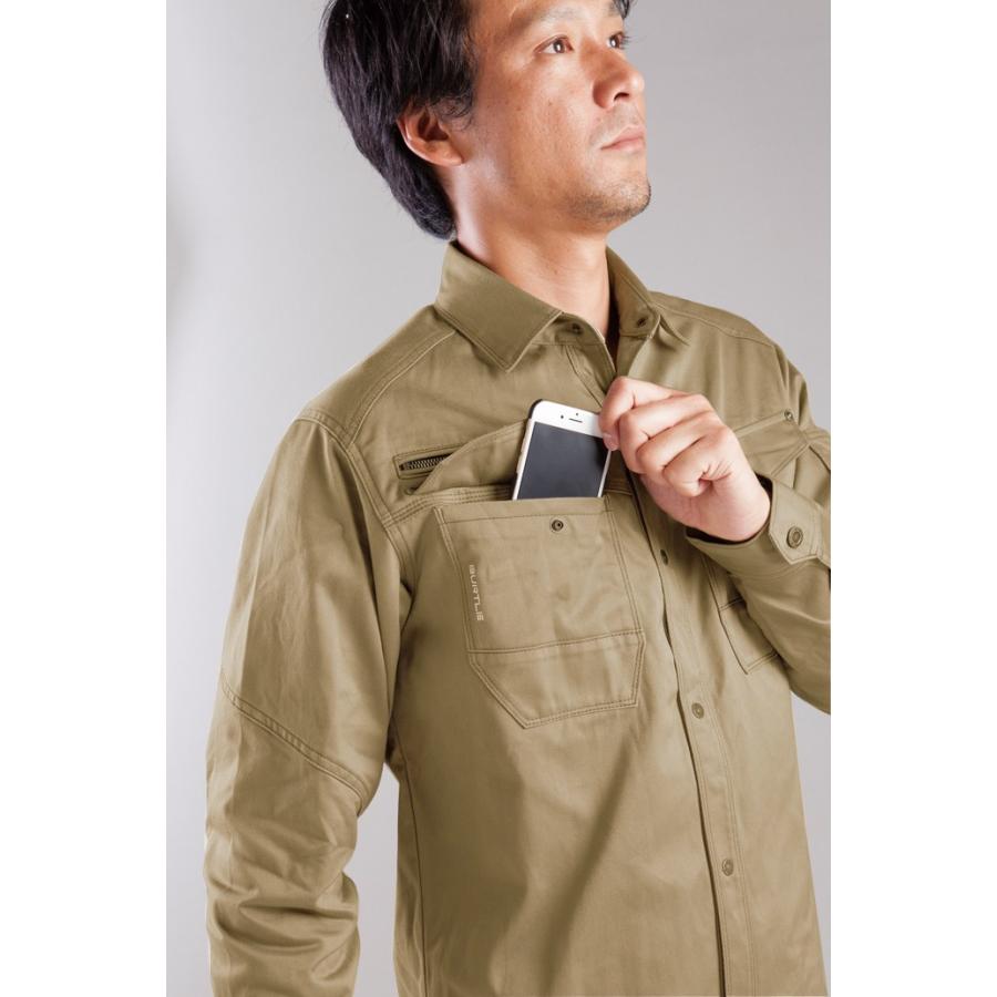 BURTLE バートル 8105 S〜5L 長袖シャツ 極厚 綿100% 秋冬 かんたん刺繍申し込み 作業服 作業着 溶接 : はたらくヒト支え隊 - 通販 - Yahoo!ショッピング