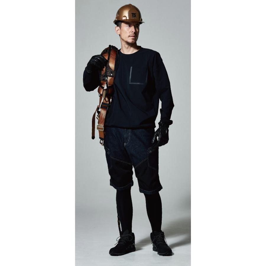 TS DESIGN スウェット 長袖 DELTA ストレッチ シャツ 8345 SS〜4L TSDESIGN ティーエスデザイン 作業着 作業服 tsdesign : はたらくヒト支え隊 ...