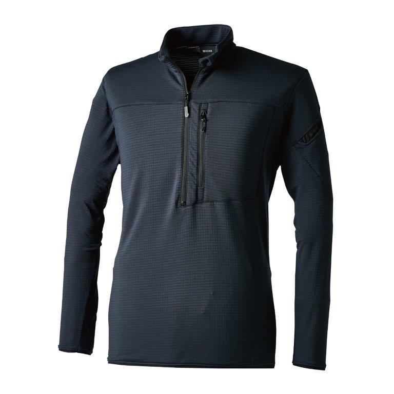 TS DESIGN 【送料無料】TS 保温 裏起毛 ハーフジップ ロングスリーブ Tシャツ 秋冬 85251 SS〜6L TSDESIGN tsデザイン 防寒 長袖 シャツ 作業服 作業着 ...