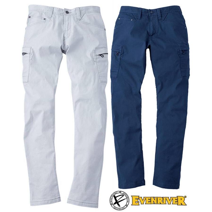 EVENRIVER イーブンリバー ERX302 接触冷感 ストレッチ カーゴパンツ 73~115cm かんたんすそ上げ申込み 作業服 作業着 春夏向き ズボン かっこいい 薄手 : はたらく ...