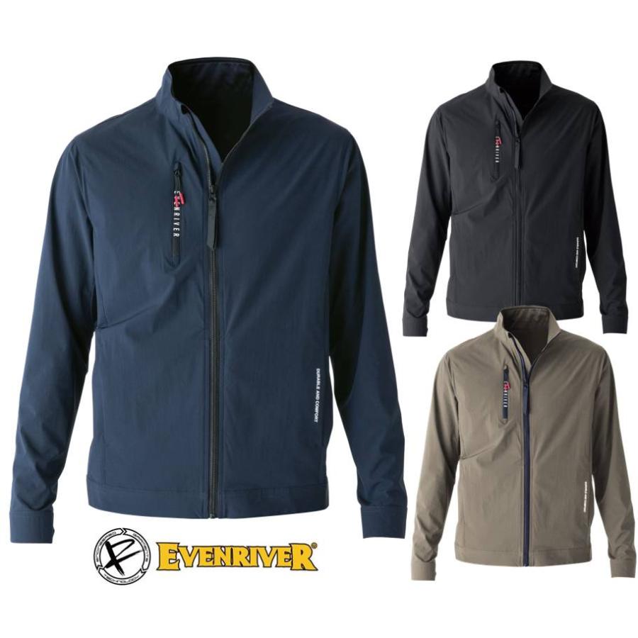 EVENRIVER（イーブンリバー） 【送料無料】EVENRIVER ストレッチ ジャケット 正規代理店 春夏 S~4L ブルゾン GR1007 かんたん刺繍申し込み 作業服 作業着 ...