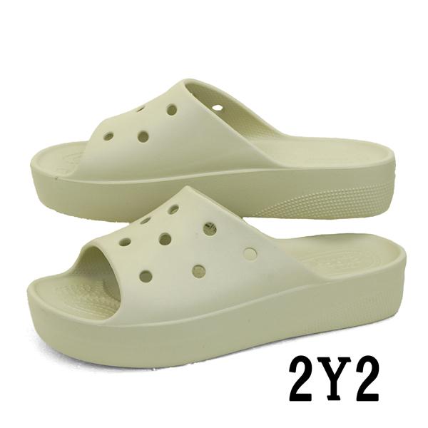 crocs クロックス CLASSIC PLATFORM SLIDE 208180 クラシック プラットフォーム スライド 001 100 ...
