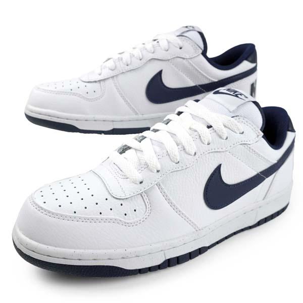 NIKE ナイキ BIG LOW 355152-140 ビッグ ロー 白紺 クラシックコートシューズ レトロ バスケット ローカット ...