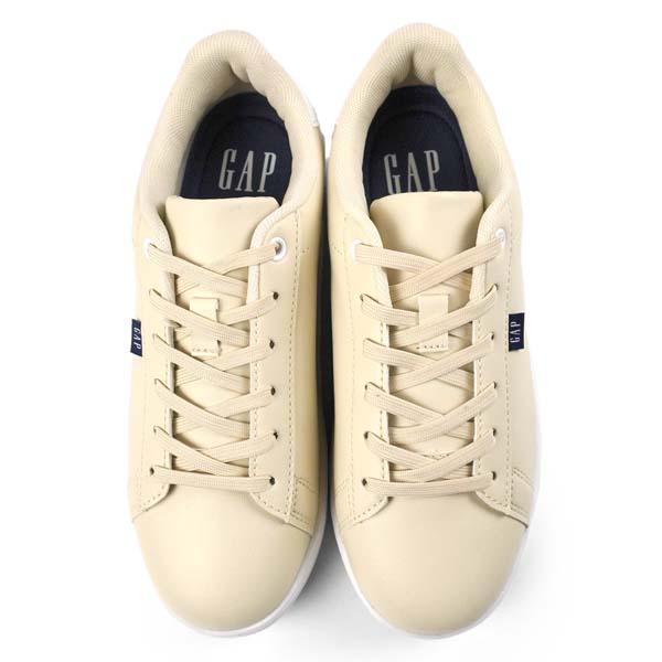 ギャップ GAP コートスニーカー GPU12401 合成皮革 ベージュ 黒 白 軽量 ユニセックスモデル カジュアル スポーティ シンプル レディース/メンズ 送料無料 ...