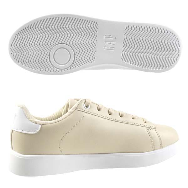 ギャップ GAP コートスニーカー GPU12401 合成皮革 ベージュ 黒 白 軽量 ユニセックスモデル カジュアル スポーティ シンプル レディース/メンズ 送料無料 ...