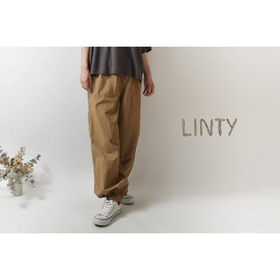 パンツ LINTY リンティー コットン 裾 ゴム ベイカー 319502 レディース ナチュラル 春 夏 大人可愛い 服 ゆったり 人気 ...