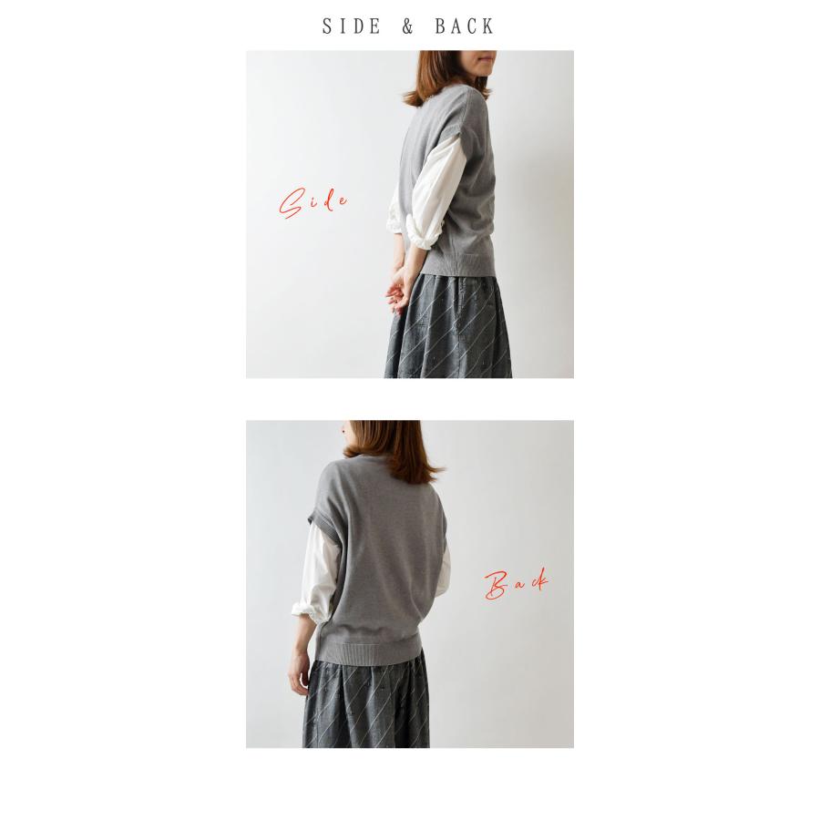 10%OFFクーポン ベスト slone square スロンスクエア コットン リネン ポンチョ ベスト 33049 レディース 長袖 ...