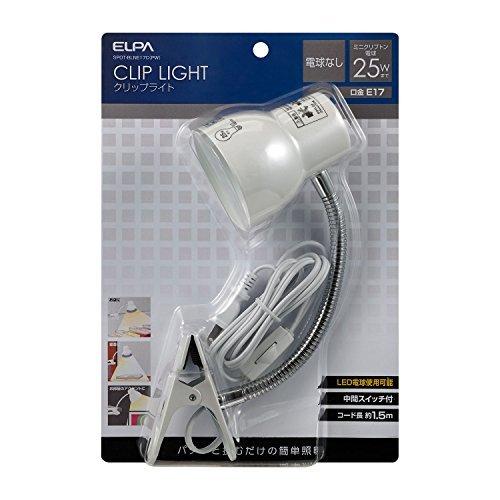 【97%OFF!】 ELPA エルパ クリップライト 便利な中間スイッチ付 店舗照明 デスクライトに SPOT-BLNE17C PW yoshiyuki0804.sub.jp