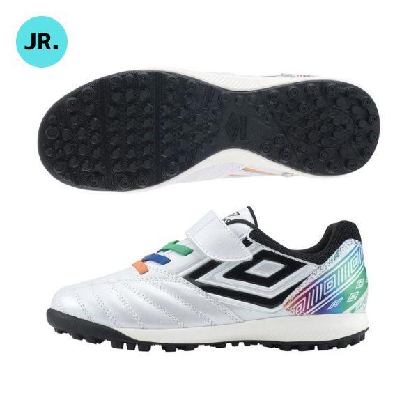 umbro アンブロ UMBRO 子供用(キッズ) アクセレイタ−SB JR WIDE UF4FCST5J-WHBK ジュニアサッカートレーニングシューズ トレシュー ベルクロ マジックテープ ...