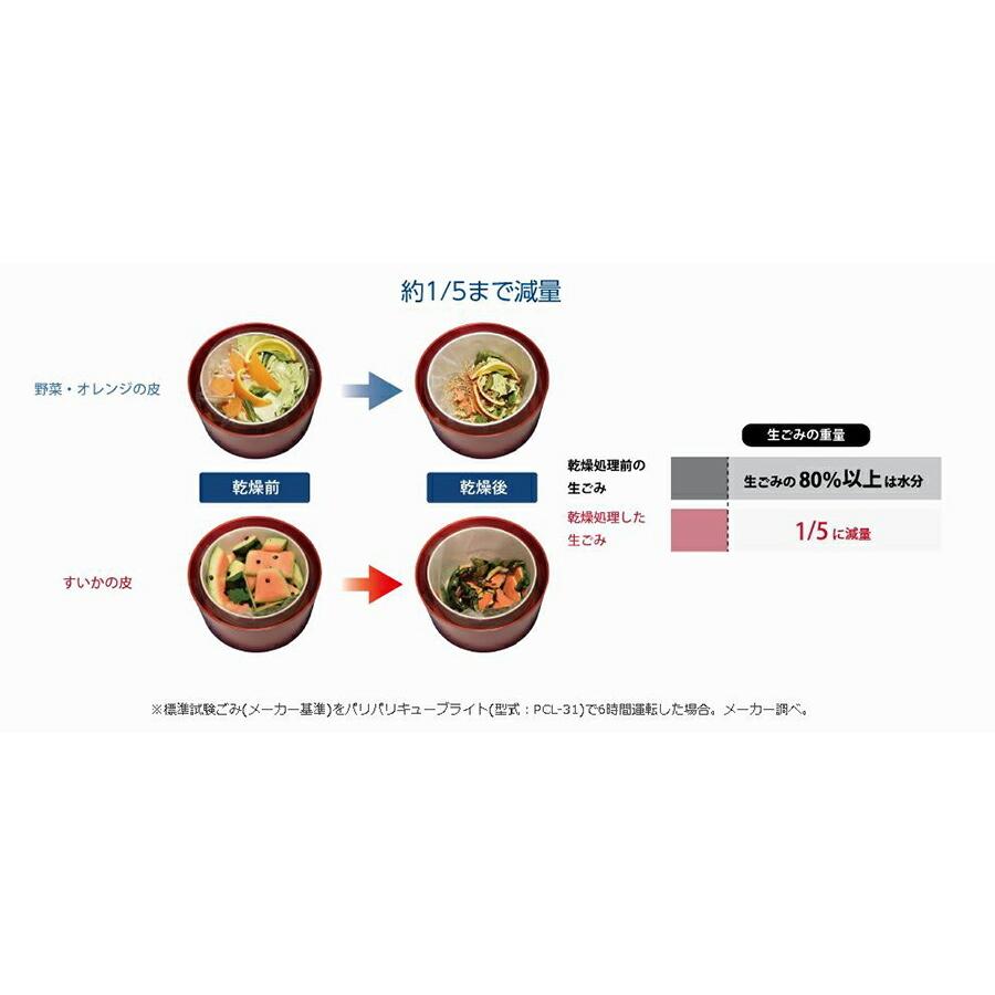 家庭用生ゴミ処理機 パリパリキューブ ライト アルファ α PCL-33 生ゴミ処理器 乾燥機 なまごみ 塵 減量乾燥 自動停止機能 ピンク PCL-33-PGW シルバー : マツカメ ...
