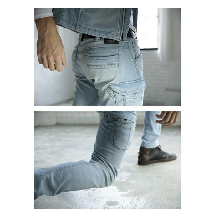 EVENRIVER イーブンリバー 作業服 USD702 ストレッチブラストデニムカーゴ オールシーズン S(74)〜5L(100) | ストレッチ 綿 ズボン 横ポケット デニム ...