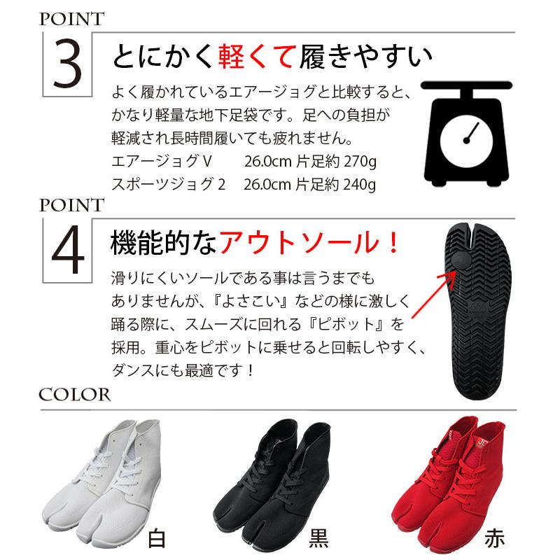 ・地下足袋 [SJ2] スポーツジョグ2 白 黒 赤 22.5〜30.0 | 祭り衣装 お祭り お祭 イベント 足袋 祭 よさこい 男性 女性 スポーツ トレーニング 楽天 : 株式会社アイチ ...