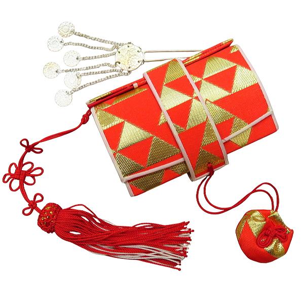 箱せこ 筥迫 はこせこ 単品【うろこ・朱色】七五三 女の子【ゆうパケット送料無料】 : 祭屋 そなみ呉服店 - 通販 - Yahoo!ショッピング