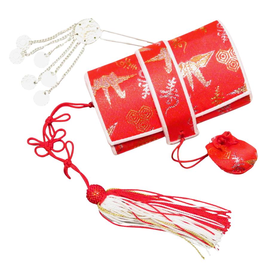 箱せこ 筥迫 はこせこ 単品【折り鶴・赤】七五三 女の子【ゆうパケット送料無料】 : 753hakoseko-5044 : 祭屋 そなみ呉服店 ...