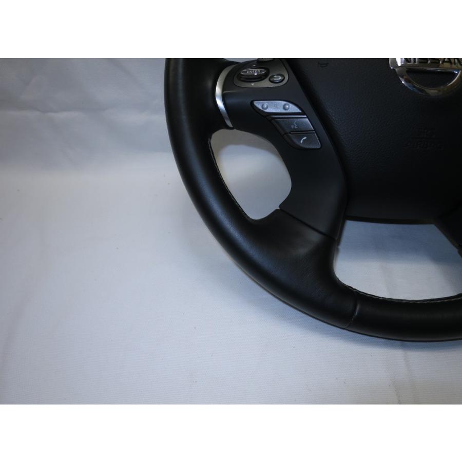 シ−マ HY51 Y51 HYBRID VIP G 純正 革 黒本革 ステアリング エアバック エアーバック カバー CIMA しーま 管理 ...