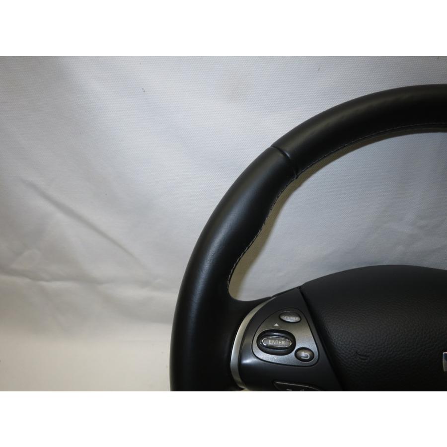 シ−マ HY51 Y51 HYBRID VIP G 純正 革 黒本革 ステアリング エアバック エアーバック カバー CIMA しーま 管理 ...