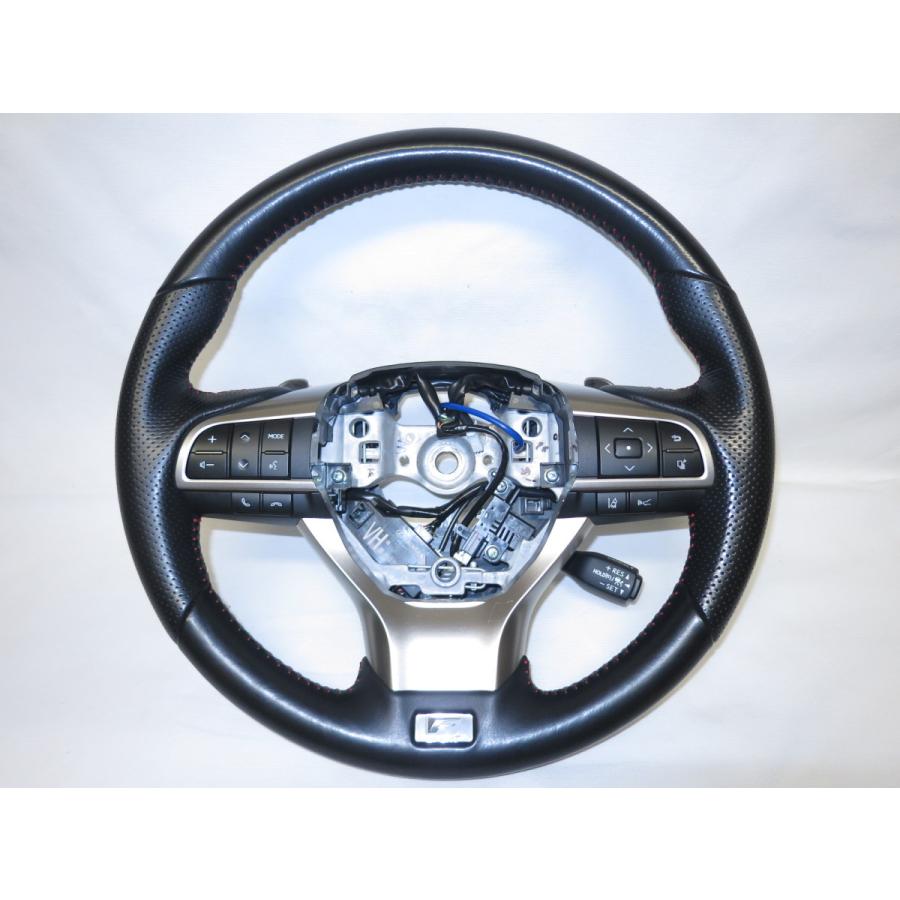 希少! RX (20系:前期) Fスポーツ 純正 革 ステアリング ハンドル ヒーター パドル GS (10系:後期) /LX (200系:後期) 管理番号（W-YX03） : 松下自動車 ...