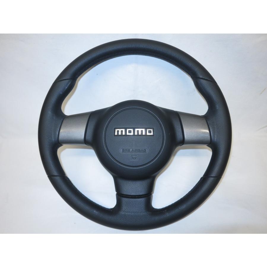モモ momo タント L375S 革 ステアリング ハンドル エアバック エアーバック ムーブ ムーヴ アトレー ハイゼット 管理番号（W-3577）インフレーター無し : 松下自動車 ...