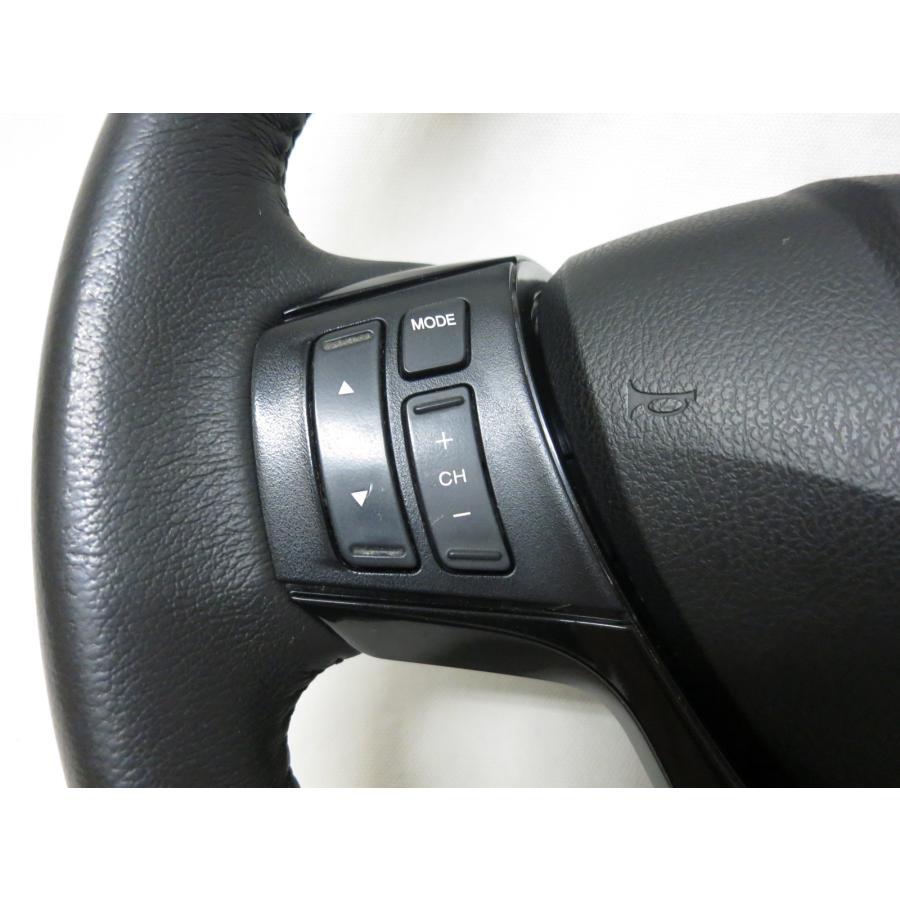 ステップワゴン スパーダ RK6 RK5 純正 革 ステアリング ハンドル エアバック エアーバックRK1 RK2 77810-SZW-N80ZA 管理番号（W-3590）インフレーター無し ...