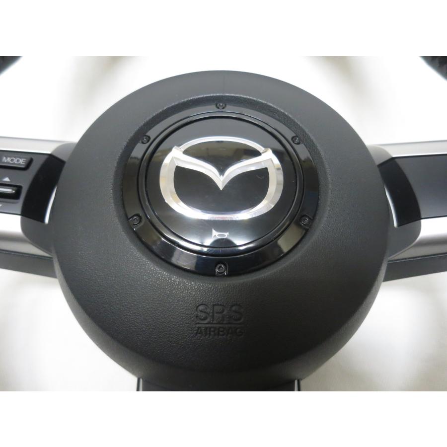 ロードスター NCEC NC 純正 革 ステアリング ハンドル エアバック エアバッグ エアーバック スイッチ N121 57 K00 管理番号（W-3539）インフレーター無し : 松下 ...