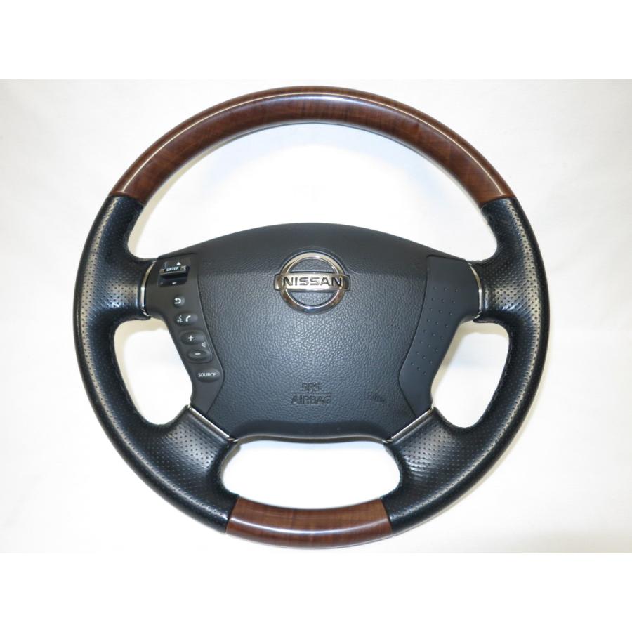 黒革! フーガ Y50 PY50 PNY50 GY50 純正 ウッド ステアリング 運転席 エアバック エアーバック カバー mats 管理番号（W-3018） : 松下自動車 ヤフー ...