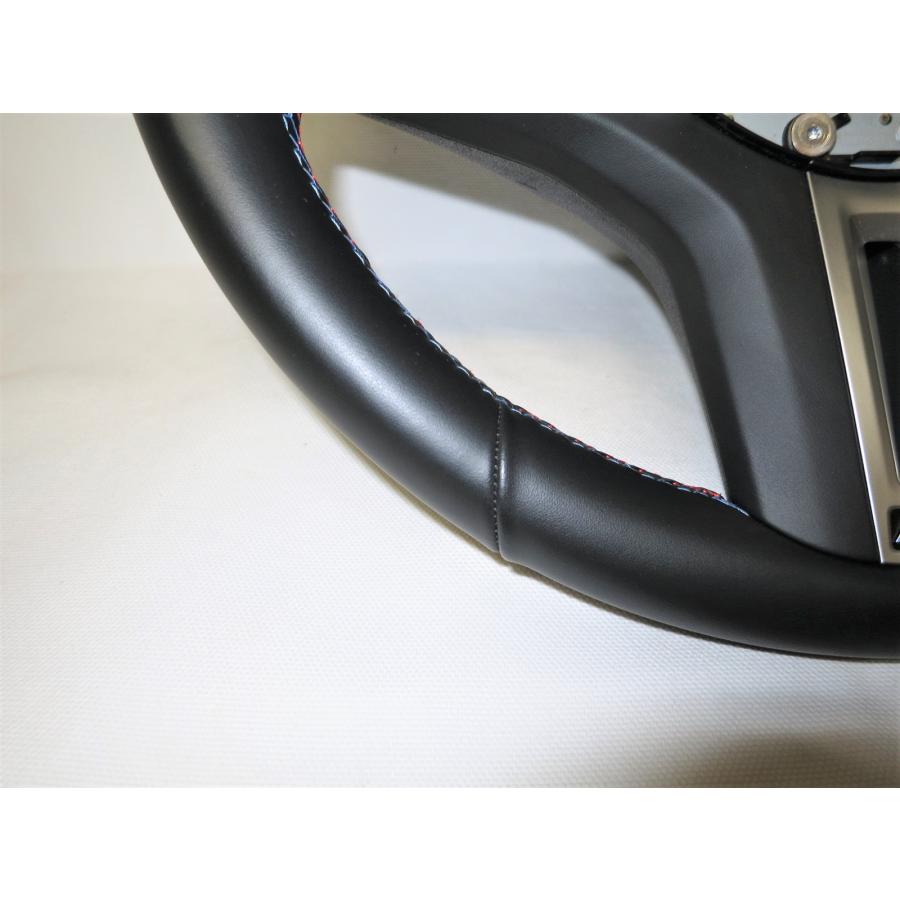 美品! Mステッチ! M8 純正 革 ステアリング ハンドル ACC & Mドライブボタン! F91 F92 F93 G05 G06 G07 G30 F90 管理番号（W-4289） : 松下 ...