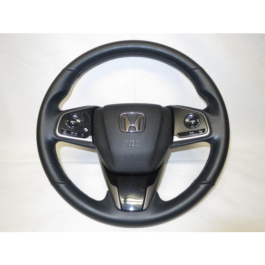 シビック FK7 純正 革 ステアリング 運転席 エアバック エアーバック カバー mats スイッチの配線は付属しません FC1 管理番号（W-3871） : 松下自動車 ヤフーショッピング ...