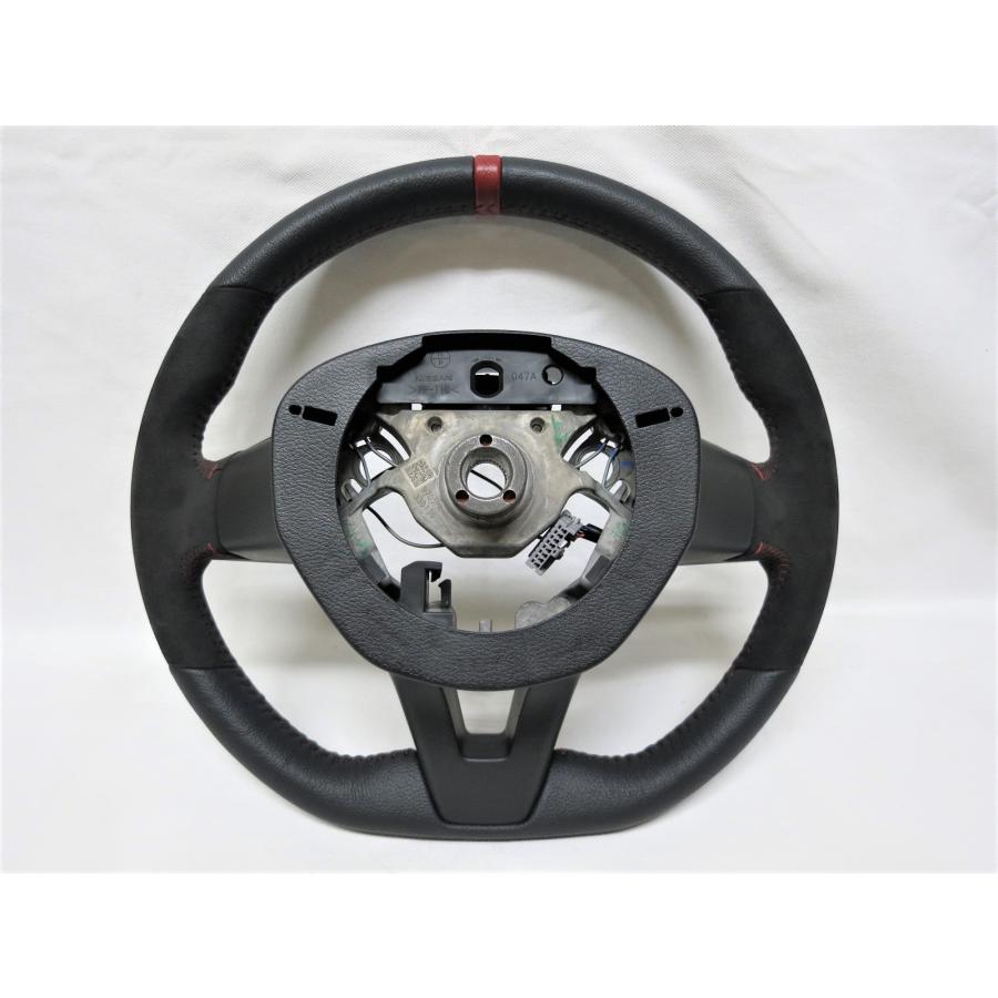 美品! ノートepower NISMO SニスモE12 HE12 ステアリング ハンドル 本革 革 アルカンターラ レッドステッチ スイッチ 管理番号（W-3891） : 松下自動車 ヤフー ...