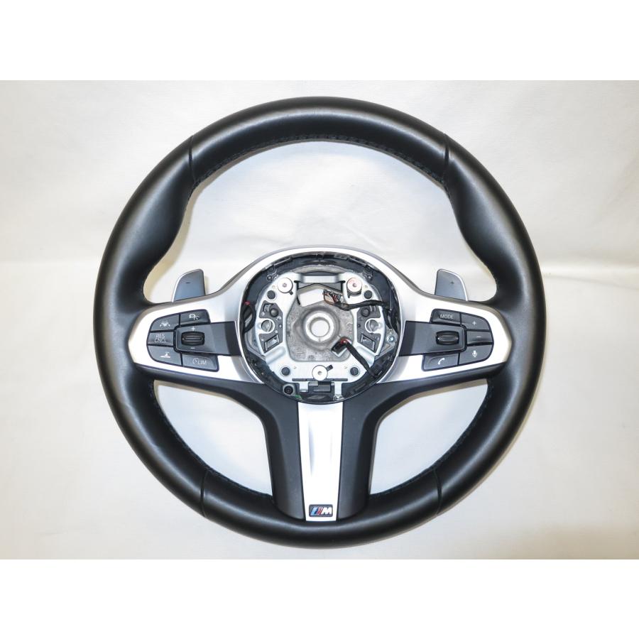 美品! パドル付! G30 BMW 5シリーズ 純正 Mスポーツ 革 ステアリング ハンドル 3-373-G30-1M G31 G32 G01 G02 管理番号（W-3974） : a2023 ...