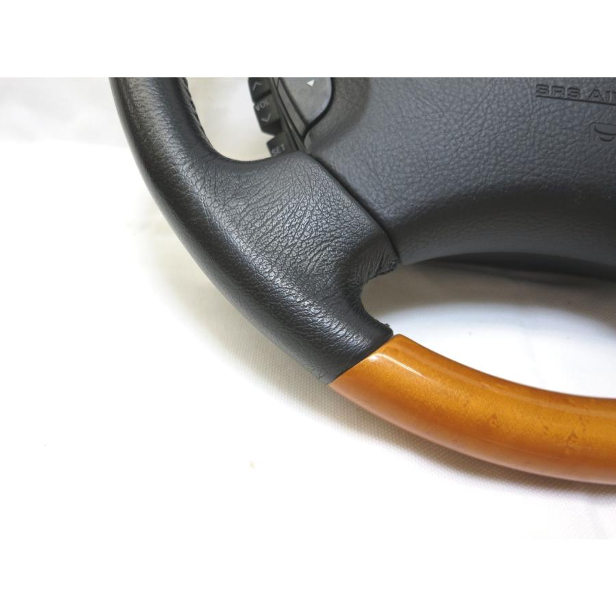 美品! セルシオ 30 UCF30 ウッド ステアリング ハンドル レクサス エンブレム エアバック エアーバック カバー 管理番号（W-CVIII30） :a2023-12-23-15:松下 ...