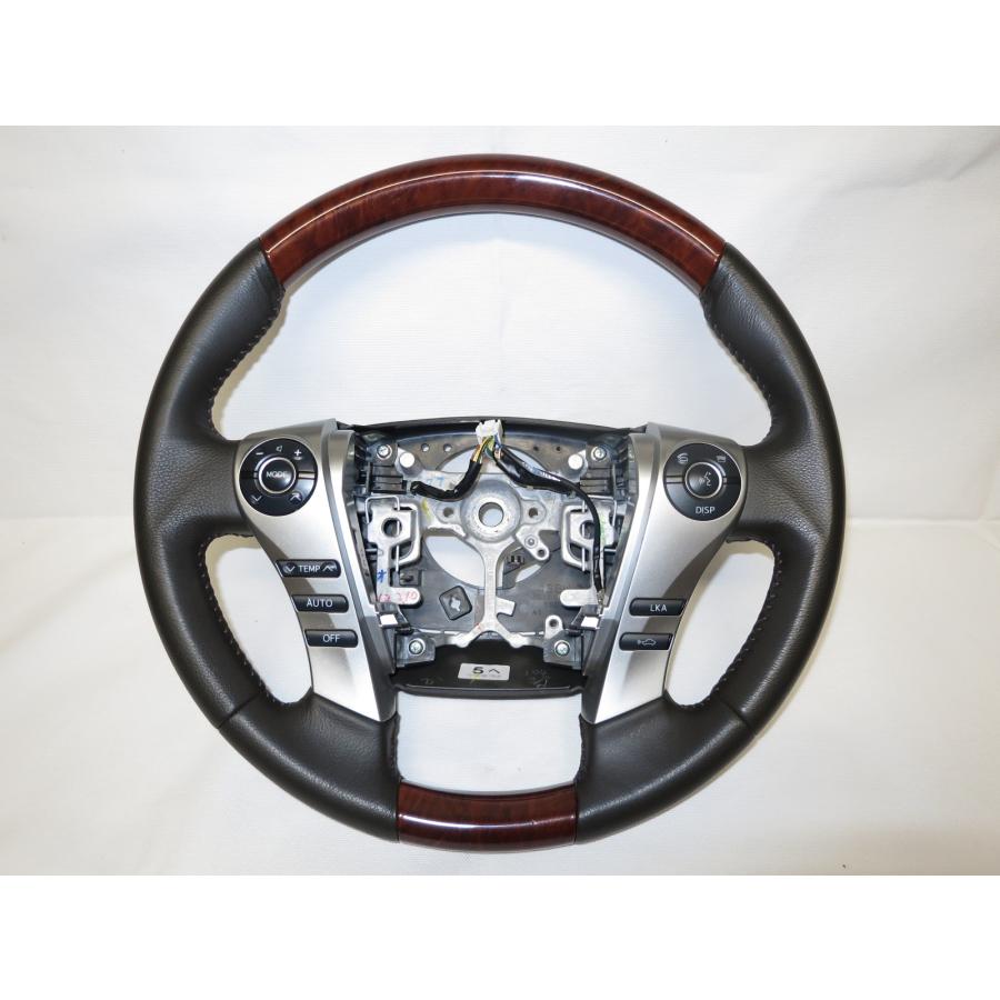 美品! サイ SAI AZK10 純正 ウッド コンビ ステアリング ハンドル スイッチ 茶 45103-75010 45100-75040-E2 管理番号（W-4699） : 松下自動車 ...
