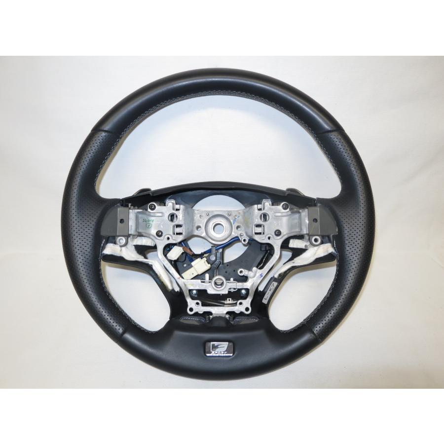 美品! LS レクサス LS460 LS600h 後期 Fスポーツ 純正 革 ステアリング ハンドル ヒーター パドル付き! 管理番号（W-4854） : 松下自動車 ヤフーショッピング店 ...