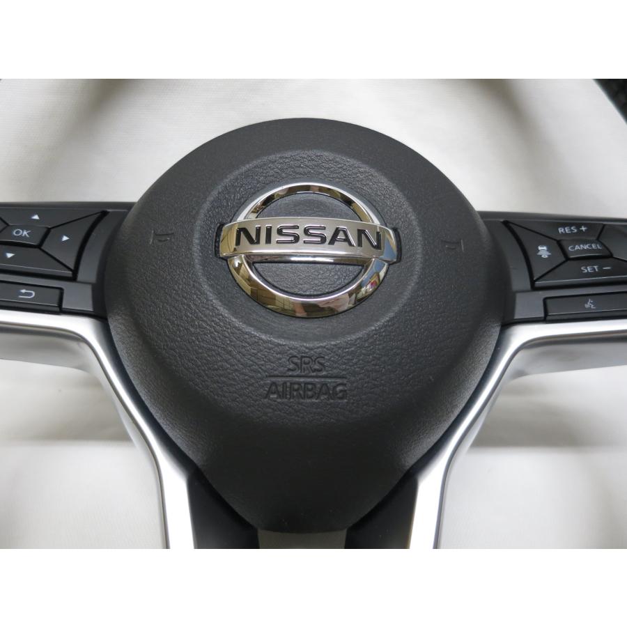 希少! ヒーター付! リーフ ZE1 純正 革 ステアリング 運転席 エアバック エアーバック カバー mats スイッチ 管理番号（W-4881） : 松下自動車 ヤフーショッピング店 ...