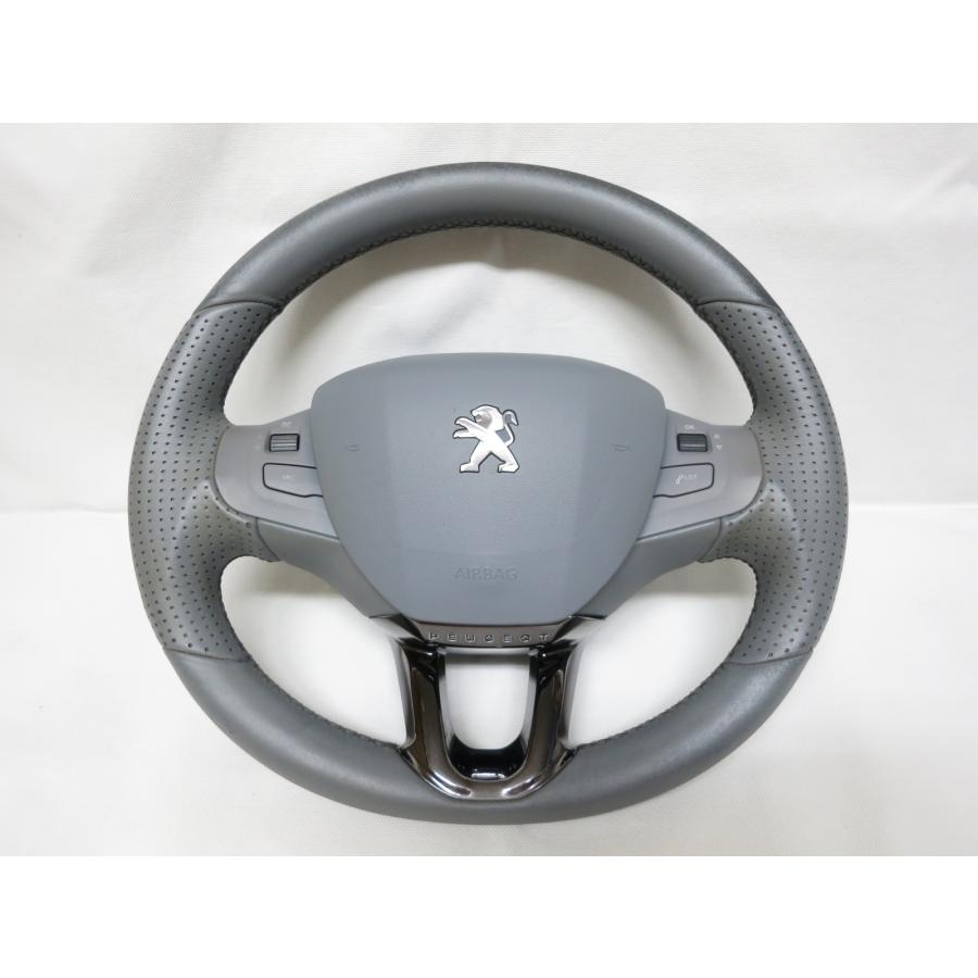 希少! プジョー 208 純正 革 ステアリング 運転席 エアバック エアーバック カバー mats 34パイ 96728484MA 308 2008 管理番号（W-4964） : 松下自動車 ...