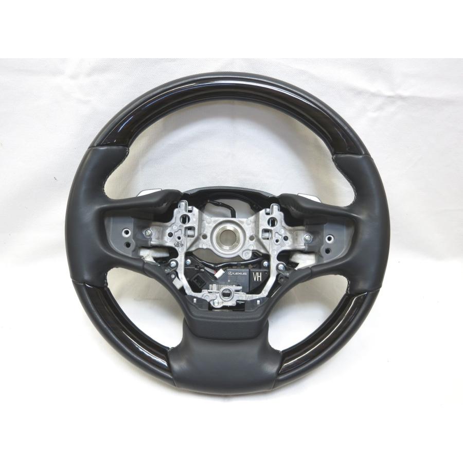 美品! 縞杢! パドル付! ES300h AXZH10 レクサス 純正 ウッド ステアリング ハンドル ヒーター 45100-33A32-C3 管理番号（W-5263） : 松下自動車 ヤフー ...