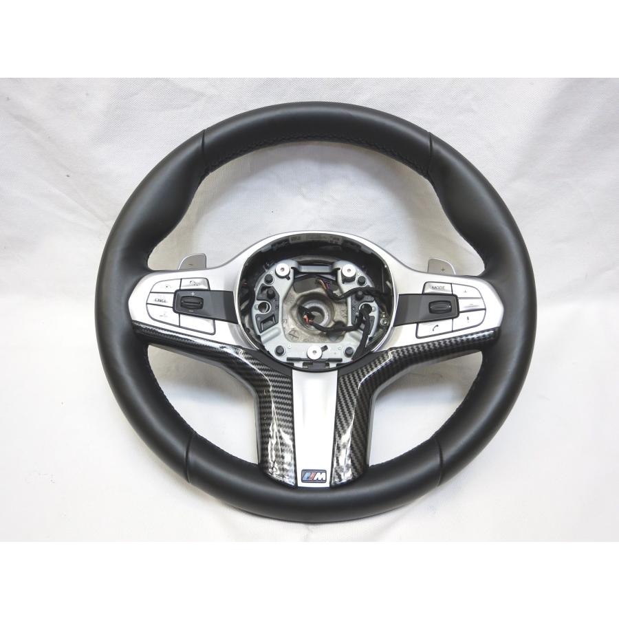 希少! G11 7シリーズ BMW 純正 Mスポーツ 革 ステアリング ハンドル G01 G30 X5M X4M X3M F90 F97 管理番号（W-5270） : 松下自動車 ヤフー ...