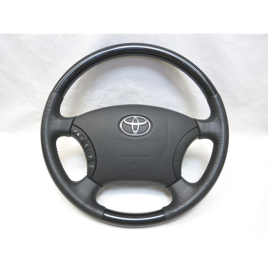 黒木! アルファード10後期 純正 ウッド ステアリング 運転席 エアバック エアーバック カバー mats ノア ヴォクシー 管理番号（W ...