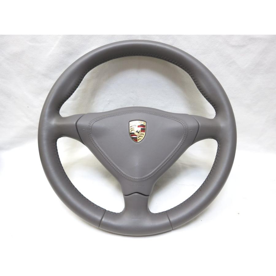 希少色! 911 純正 革 ステアリング ハンドル エアバック エアーバック 996.803.089.02.A28 996 347 804 54 A28 996 986 管理番号（W-167 ...