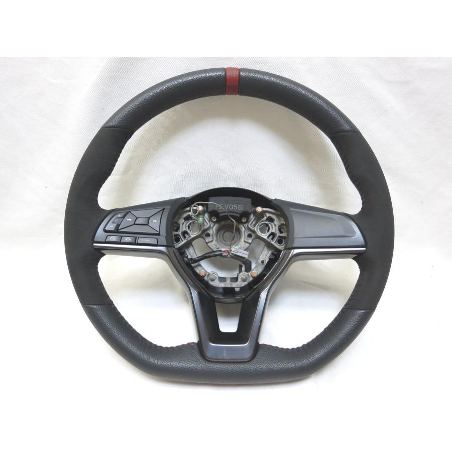 希少! ノート NISMO ニスモ E12 HE12 e-POWER 後期 純正 ステアリング ハンドル 革 アルカンターラ レッドステッチ 管理番号（W-5952） : 松下自動車 ヤフー ...
