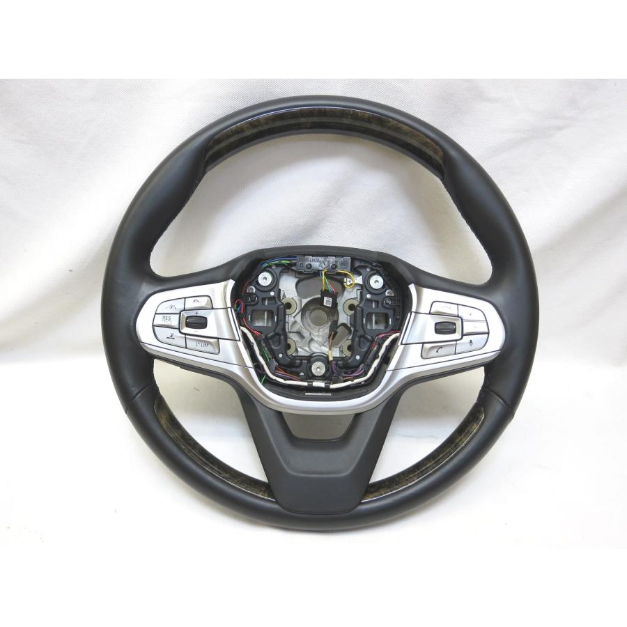 美品! G11 7シリーズ BMW 純正 ウッド ステアリング ハンドル スイッチG30 G31 G32 G01 G02 G12 M5 M7 M8 X3M X5M X4M管理番号（W-5527 ...