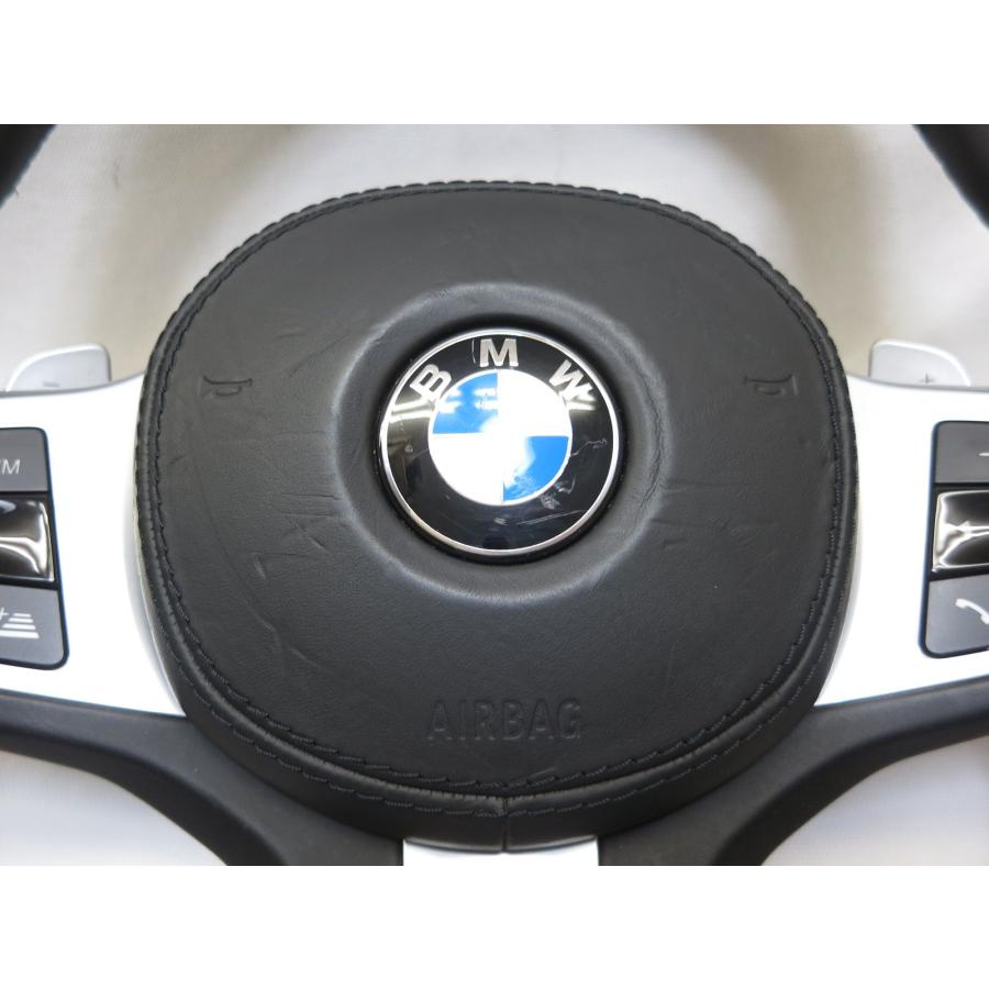 希少! G30 純正 革 ステアリング ハンドル エアバック エアーバック 33785572401 G05 G06 G07 M8 M5 F90 F91 F92 F93 管理番号（W-6152 ...