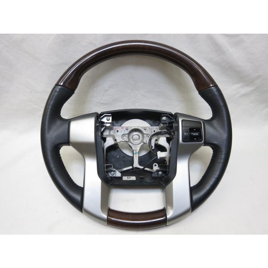 希少! プラド ランクル 150系 中期 TRJ150 GDJ150 GRJ150 純正 ウッド ステアリング ハンドル 08460-60020-C1 管理番号（W-6083） : a2025 ...