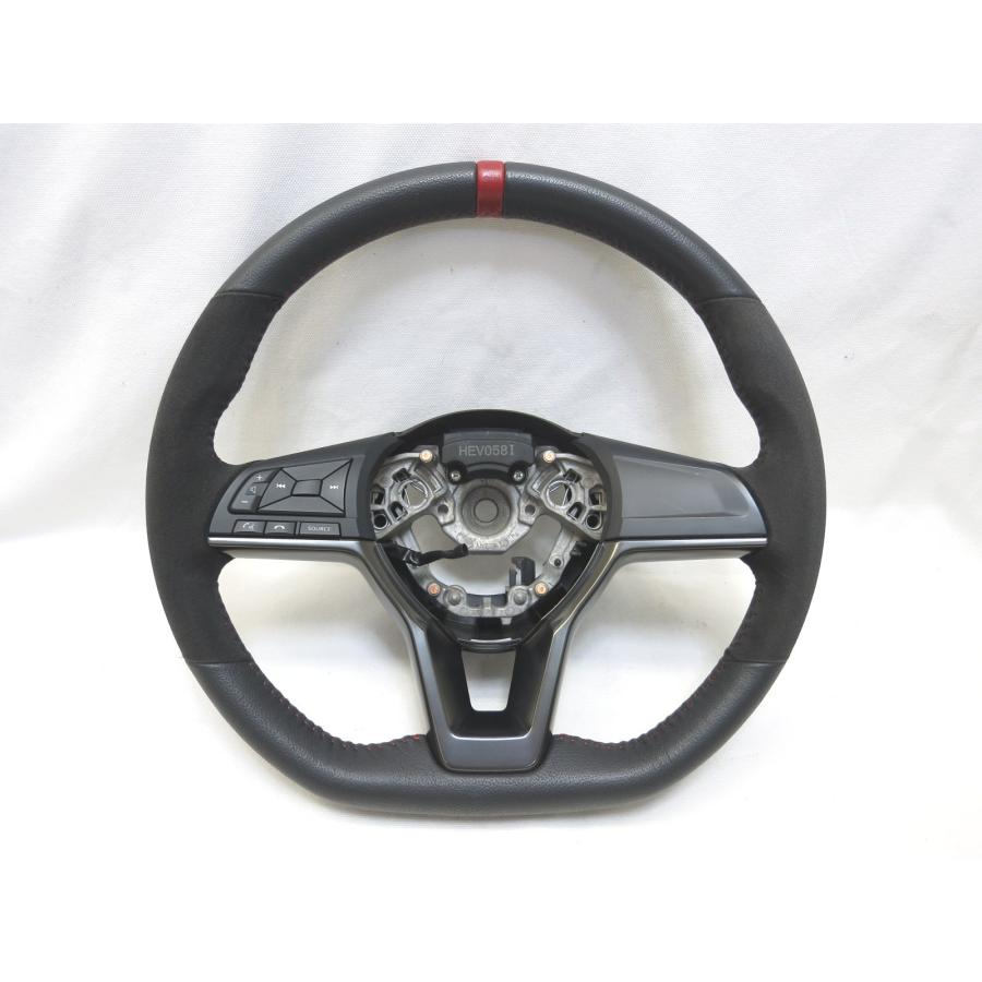 美品! ノート NISMO ニスモ E12 HE12 e-POWER 後期 純正 ステアリング ハンドル 革 アルカンターラ レッドステッチ 管理番号（W-6442） : 松下自動車 ヤフー ...