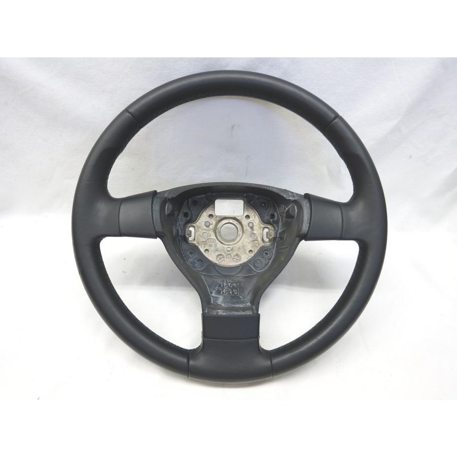 パサート 3C 純正 革 ステアリング ハンドル ゴルフ ティグアン トゥーラン 管理番号（W-6466） : 松下自動車 ヤフーショッピング店 - 通販 - Yahoo!ショッピング