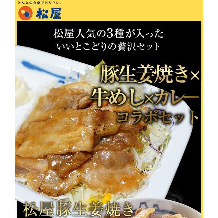 (メーカー希望小売価格15250円→6480円) 松屋 豚生姜焼き＆プレミアム仕様牛めし＆カレー30食（ 豚生姜焼き ×5 牛めし ×10 カレー ×15） 仕送り 食品 牛丼 ...
