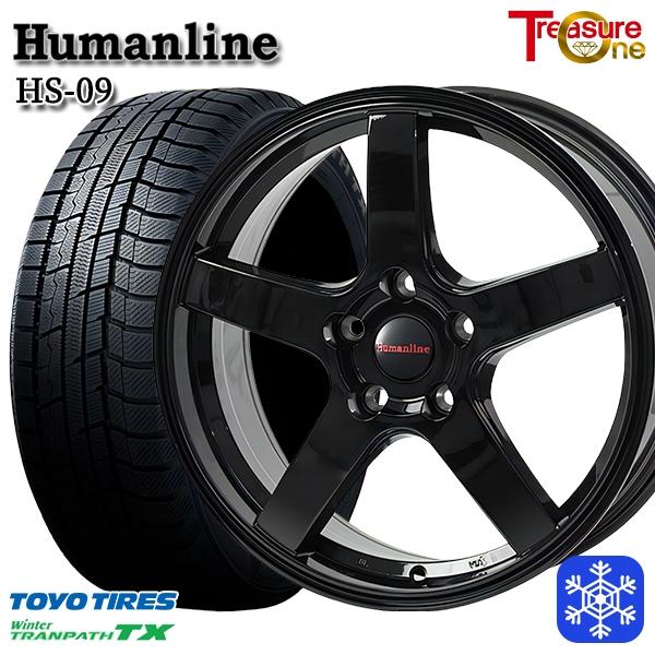 235/60R18インチ TOYO トーヨー ウィンター トランパス TX 5H114.3 スタッドレスタイヤホイール4本セット ヒューマンライン HS09 BK : hs09b-1870 ...